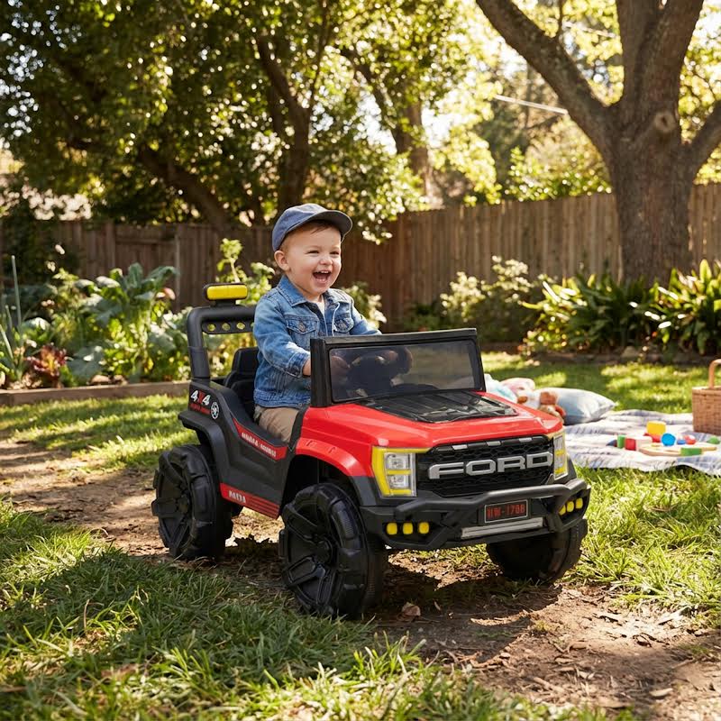 Rechargeable Ford Ranger Baby Car Black & Red – The Toy Yard